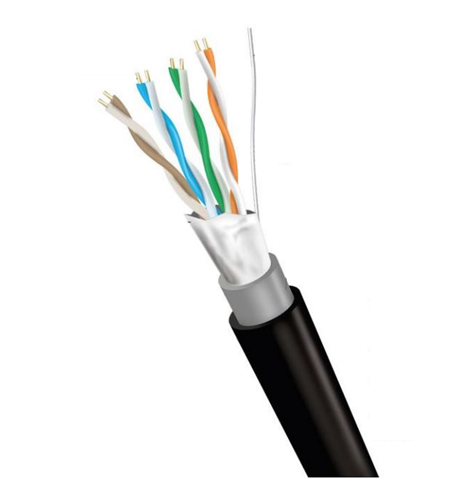 CABO LAN CAT5E UTP CAPA DUPLA BLINDADO (EXTERNO) - PRETO - 333 METROS ...
