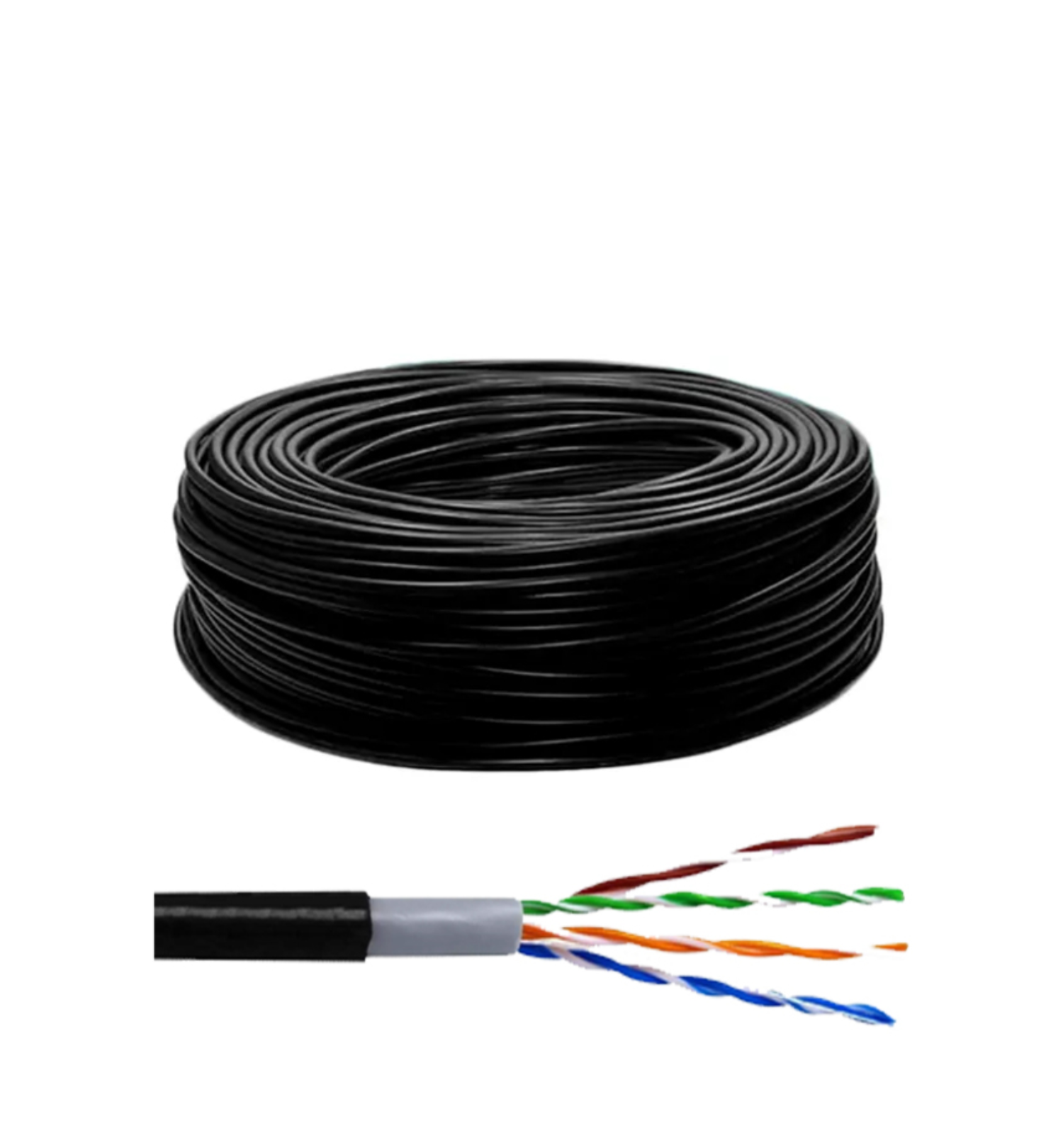 CABO PARA CFTV MULTICAMERAS CAPA DUPLA - ALUMINIO COBREADO - 4 PARES 24 ...